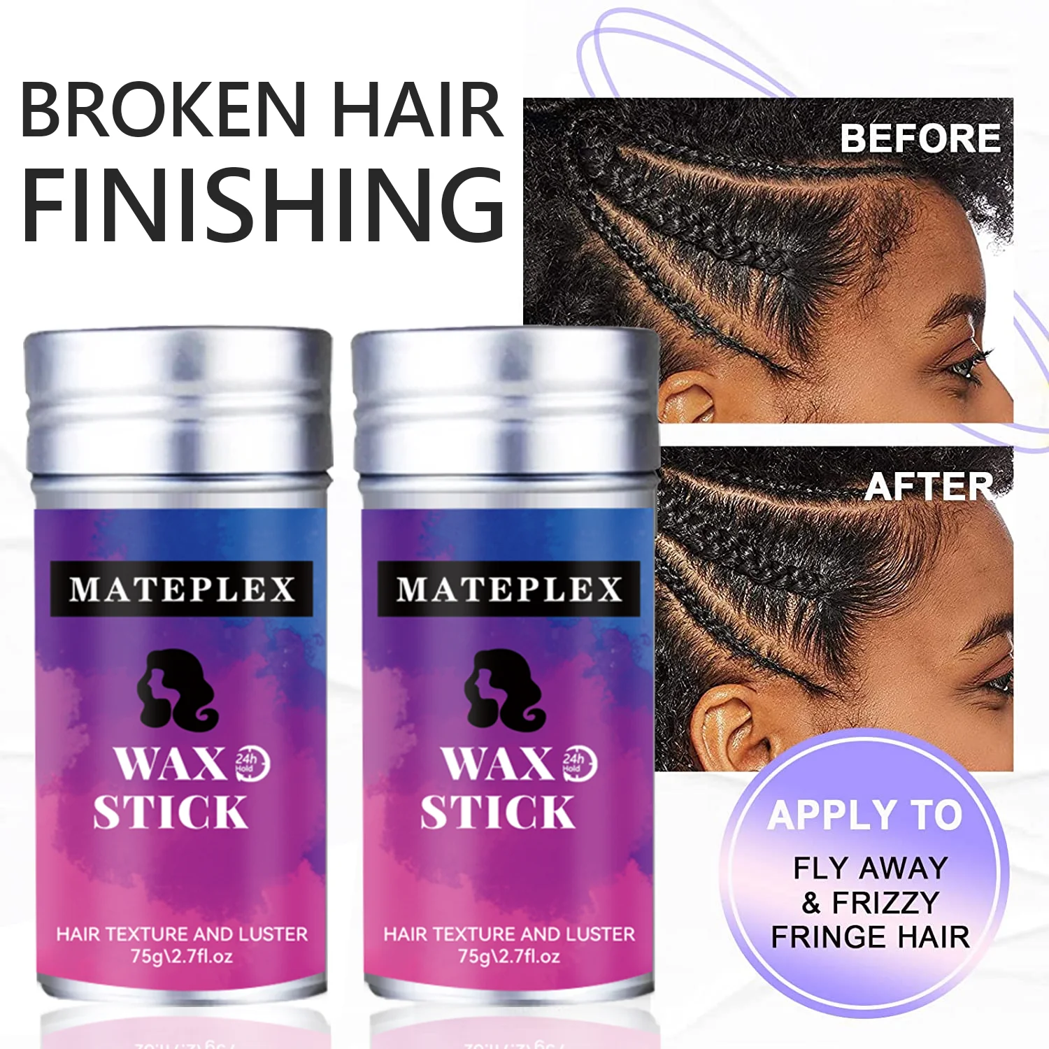 Broken Hair Finishing Stick Wig Wax Stick For Front Lace Wig Non-sticky ...