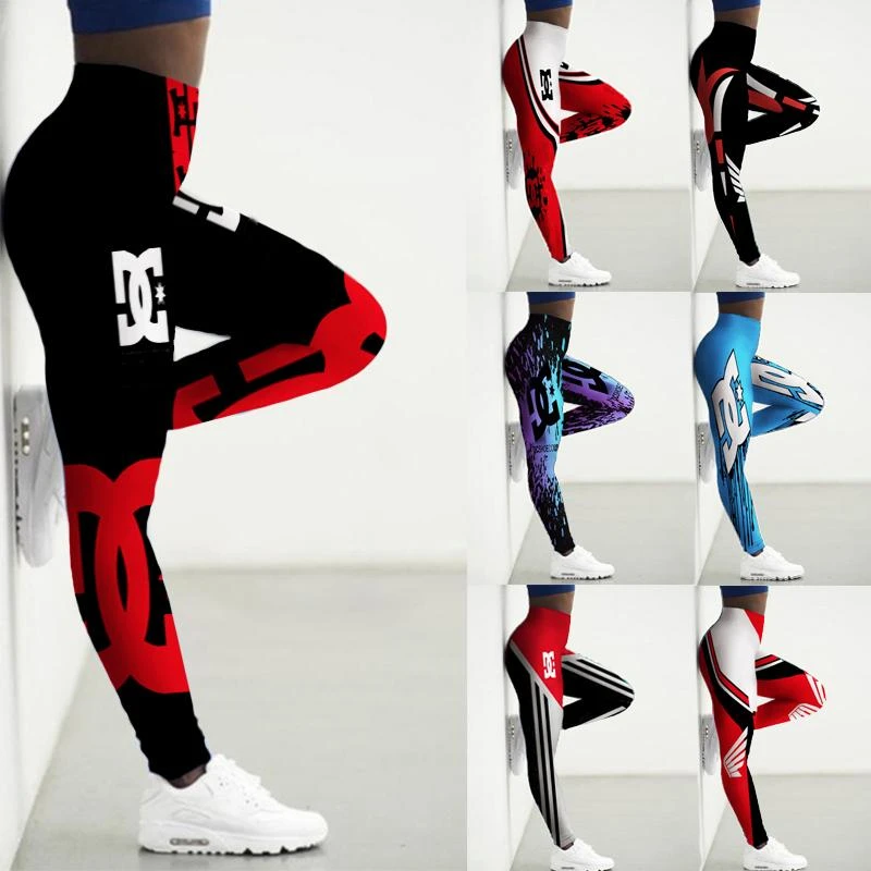 Leggings Women High Waist 3D Cool Logo Print Sport Legings Yoga Pants ...
