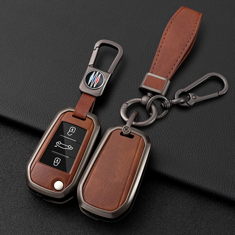 Car-Flip-Key-Case-Full-Cover-Holder-For-Peugeot-3008-208-308-508-408 ...