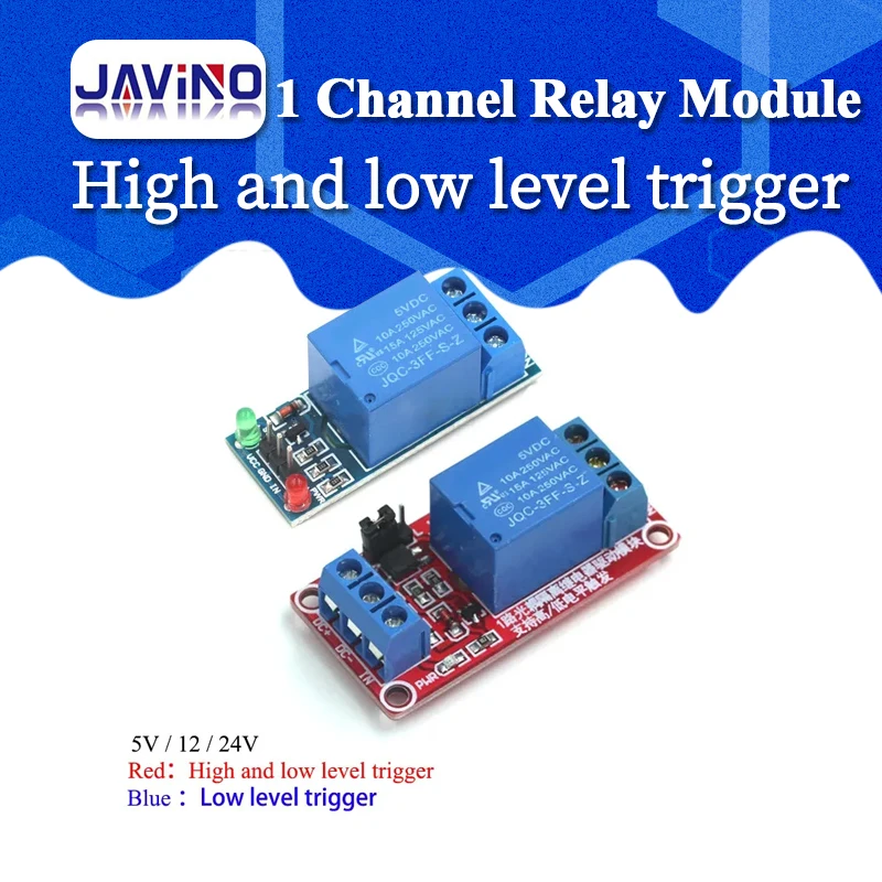 5V-12V-24V-high-and-low-level-trigger-1-Channel-Relay-Module-interface ...