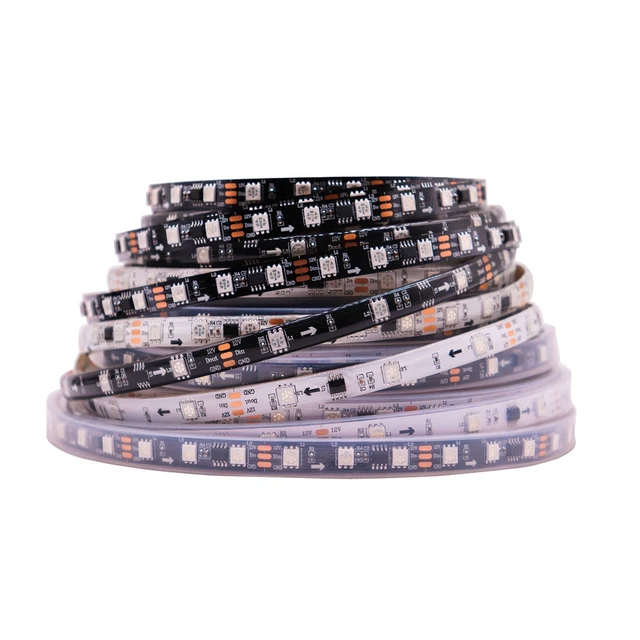 30/60 LEDs/M 2811 Pixels Programmable Individual Addressable LED Strip Light WS2811 5050 RGB 12V ...