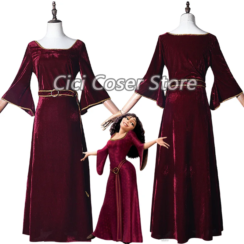 Anime Mother Gothel Cosplay Costume Dress Madame Gothel Cosplay Dress ...