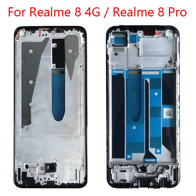 OPPO Realme 8 Pro RMX308 Realme 8 4G RMX3085 1 전면 하우징 프레임 베젤 커버 LCD ...