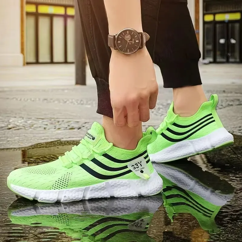 Men's Walking Shoes with Comfortable Fashionable Grid Design Versatile ...