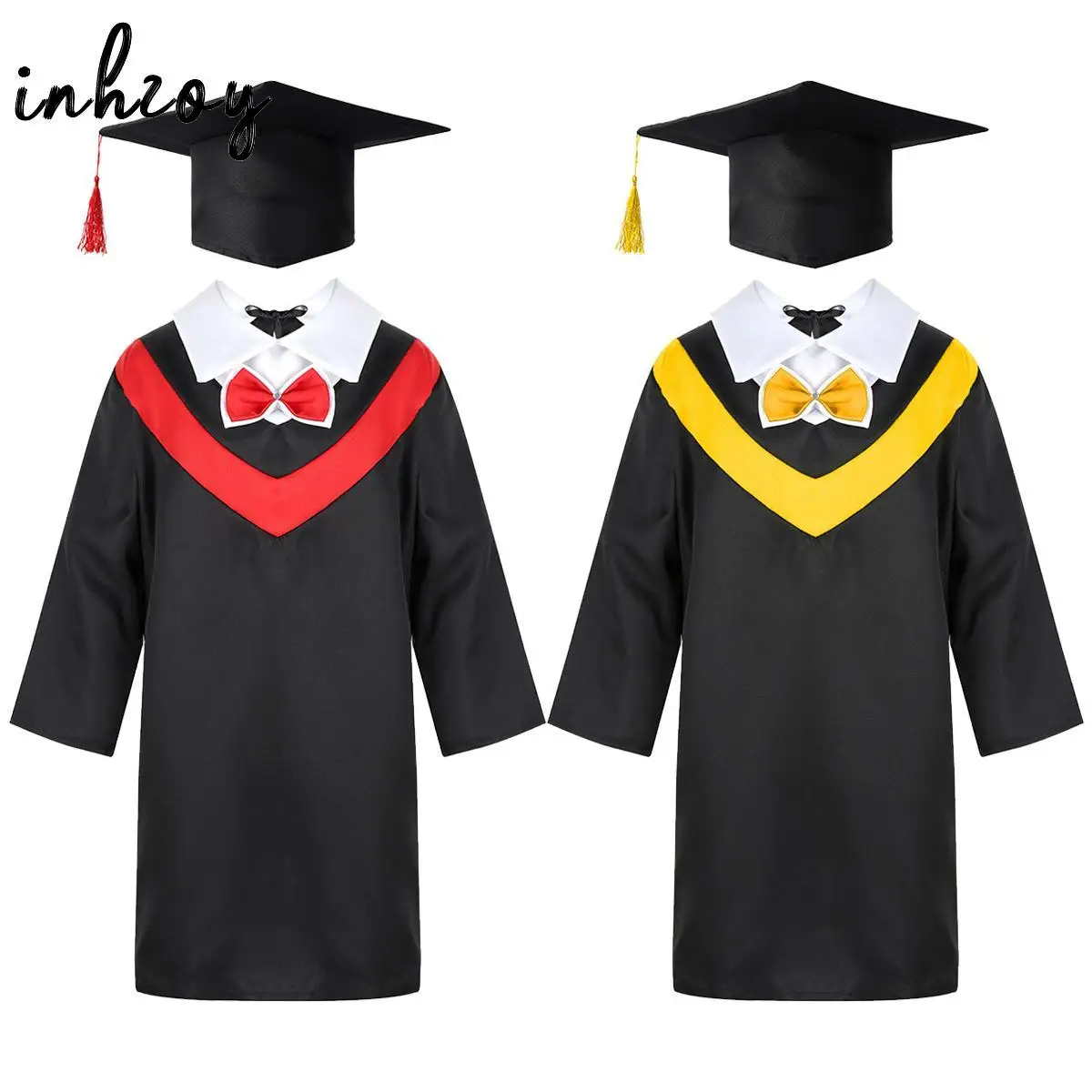 Kids Students Graduation Gown Bachelor Costumes Preschool Primary ...