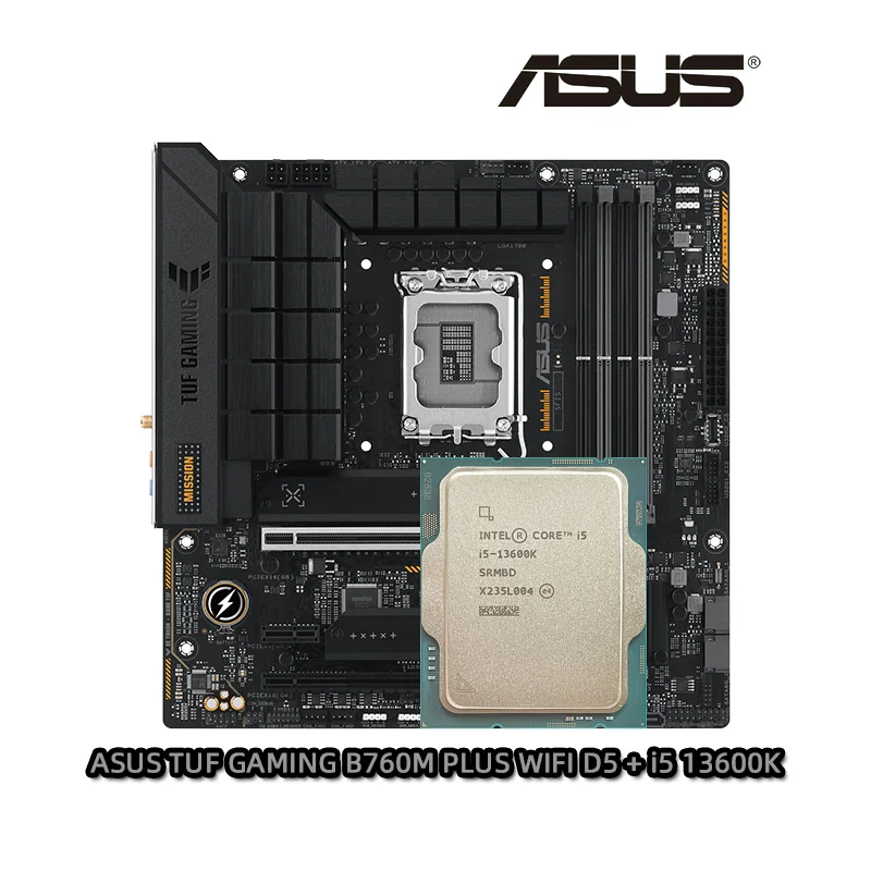 Intel i5 13600K CPU + ASUS TUF GAMING B760M PLUS WIFI DDR5 placa base traje B760 Socket LGA 1700 ...