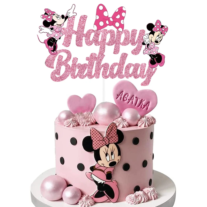 Disney-Minnie-Mouse-Cake-Decorations-Minnie-Party-Cake-Topper-for-Kids ...