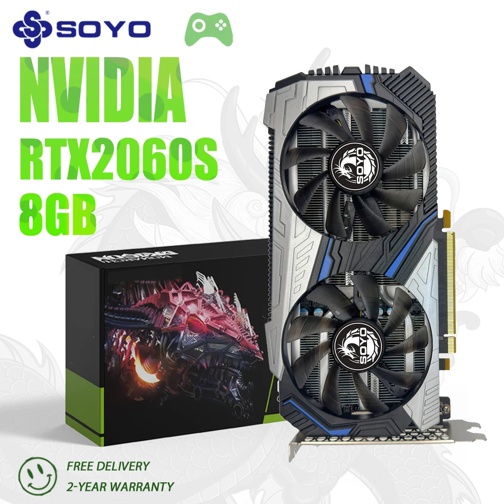 SOYO-NEW-RTX2060Super-8GB-gaming-graphics-card-GPU-GDDR6-256BIT-PCIe ...