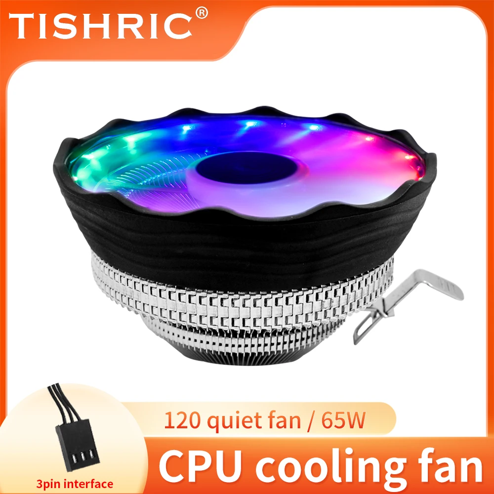 TISHRIC-CPU-Cooler-Fan-RGB-PWM-3-Pin-Computer-Case-Fan-Intel-LGA-1700 ...