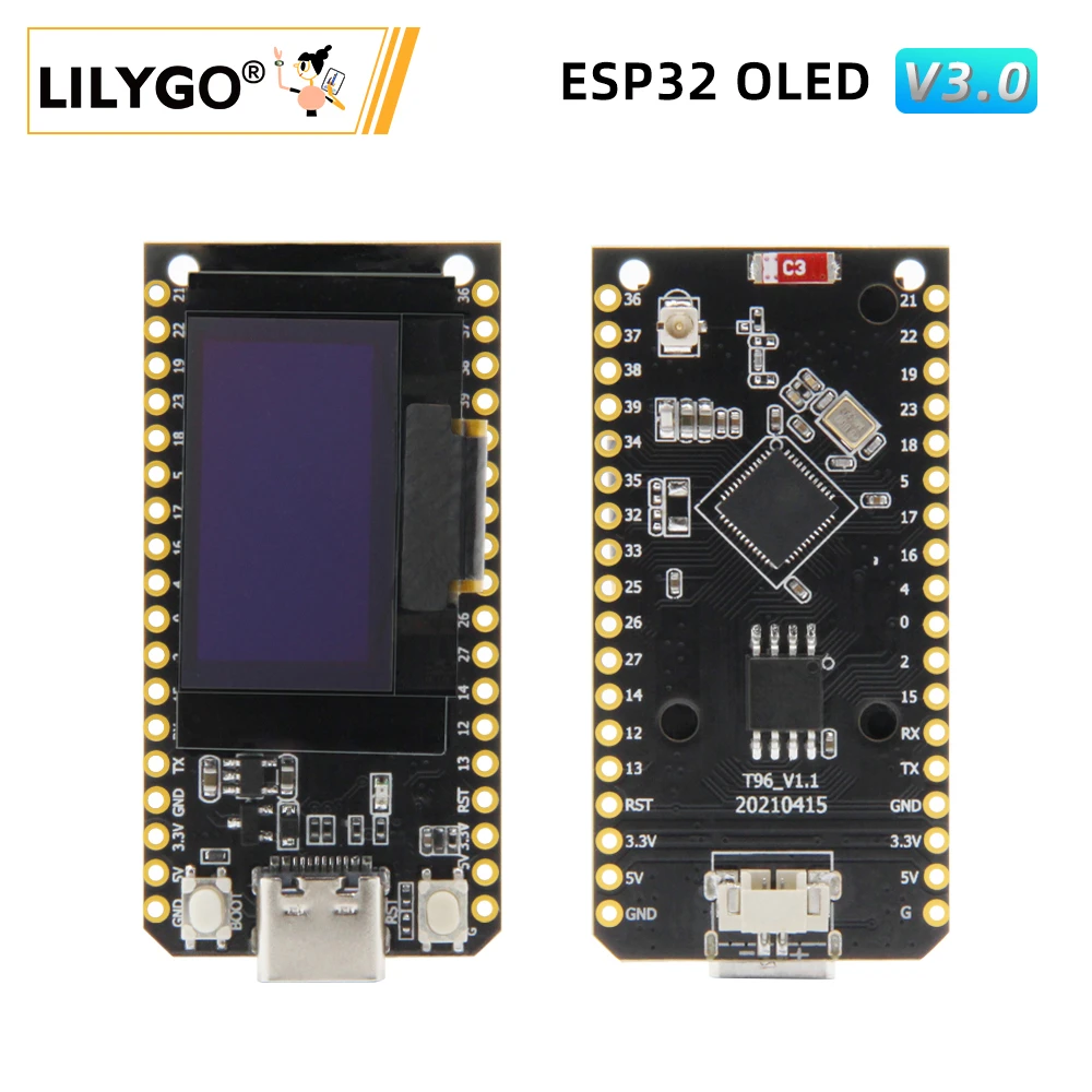 LILYGO® ESP32 OLED V3.0 Development Board Wi Fi Bluetooth Wireless Module SSD1306 0.96 Inch ...