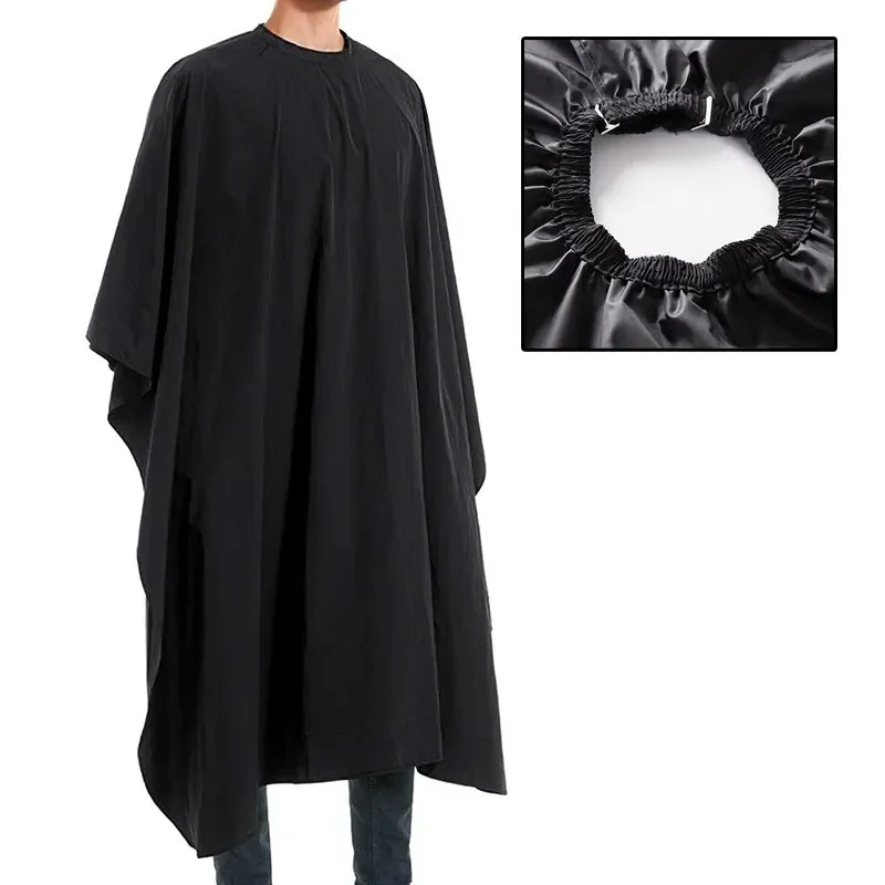Professional-Hairstylist-Salon-Hairdressing-Wrap-Black-Cloak-Waterproof ...