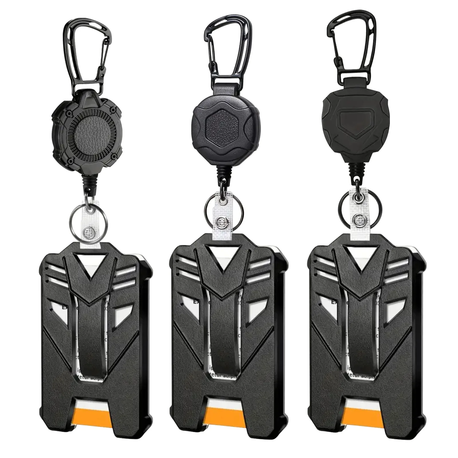 Easy-pull-Card-Holder-Stainless-Heavy-Duty-Retractable-Id-Badge-Holder ...