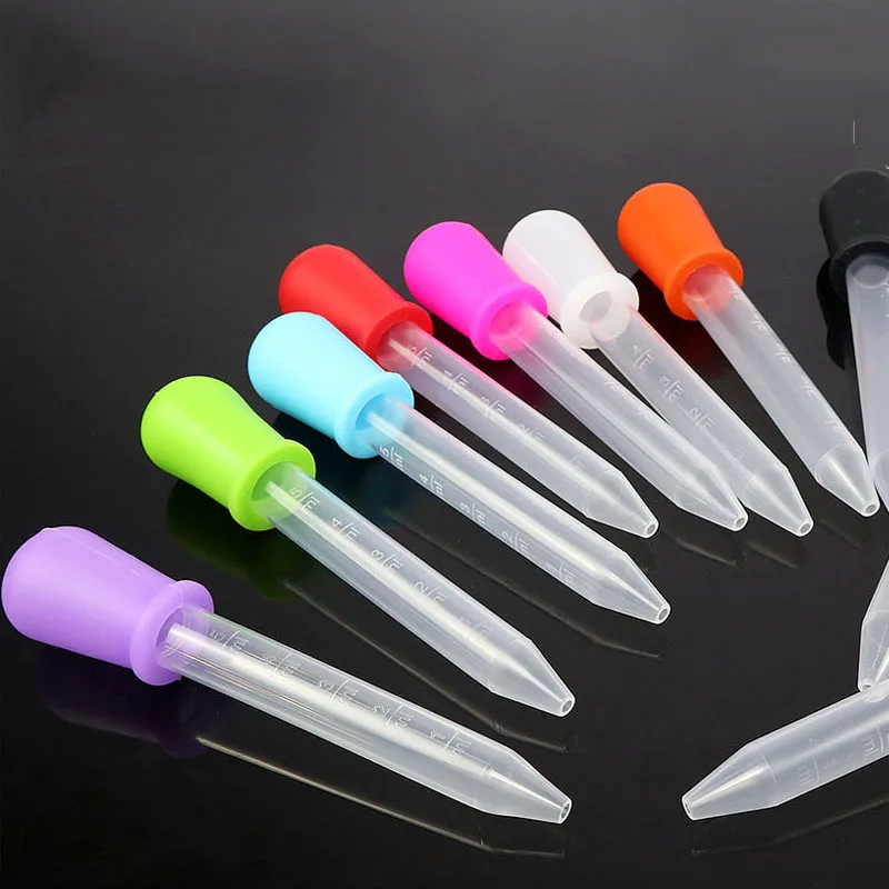 10Pcs-Set-5ml-Silicone-Plastic-Pipette-School-Lab-Experiment-Supplies ...