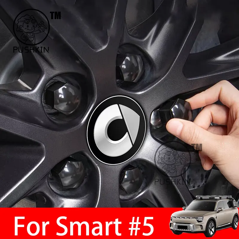For Smart #5 Smart 5 2024 2025 Car Wheel Nut Caps Auto Hub Screw Anti ...