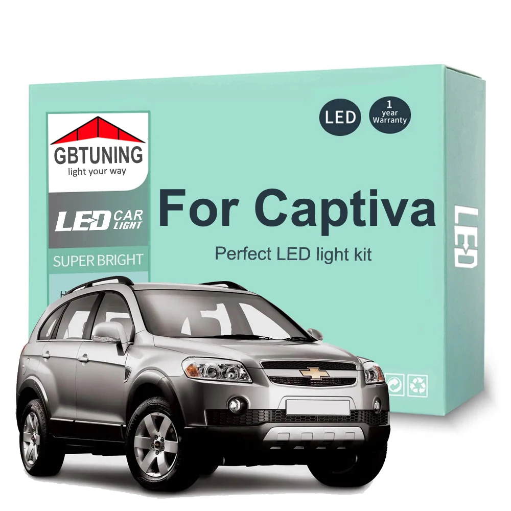 Chevrolet Chevy Captiva 2006 2012 2013 2014 2015 용 LED 인테리어 전구 키트, 자동차 독서용 돔 트렁크 차량 램프 Canbus, 9 ...