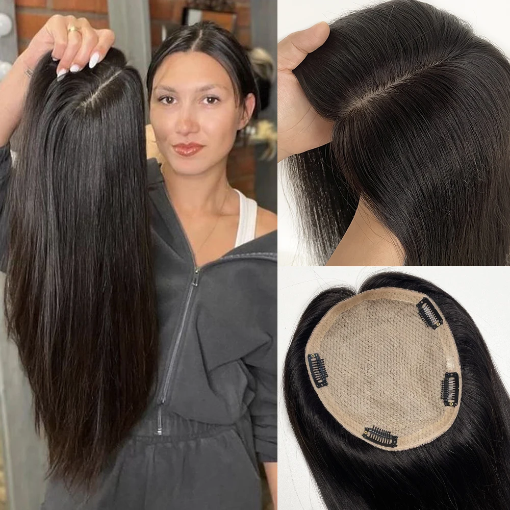 Straight-Human-Hair-16x18CM-Silk-Base-Topper-for-Women-Natural-Scalp ...