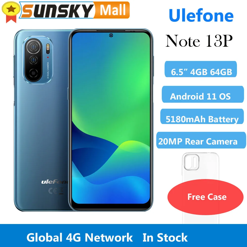 Ulefone-tel-fono-inteligente-Note-13P-Global-4G-4GB-64GB-bater-a-de ...
