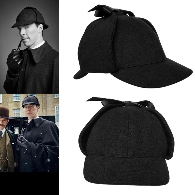 Detective Costume Hat , Halloween Accessory Sherlock Holmes Cap, Old ...