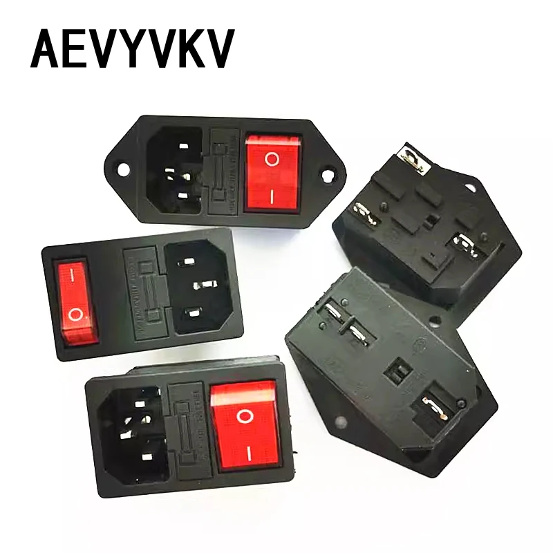 AC-01-AC-14-F16-Electrical-Power-Socket-250V-Rocker-Switch-Brass-10A ...