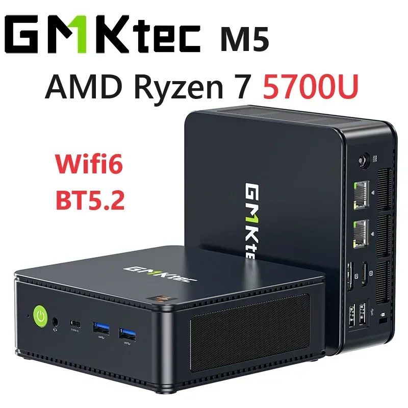 GMKtec-M5-Mini-PC-AMD-Ryzen-7-5700U-Windows-11-Pro-Wifi6-BT5-2-DDR4 ...