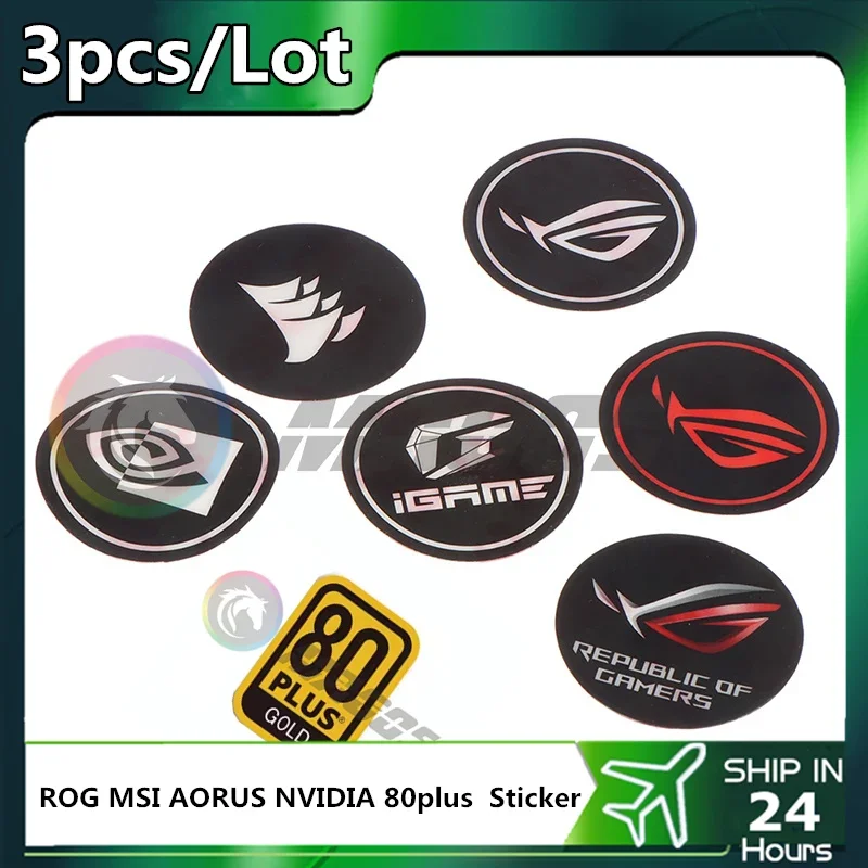 3pcs-Power-Supply-80plus-Certification-Computer-Host-Fan-Sticker ...