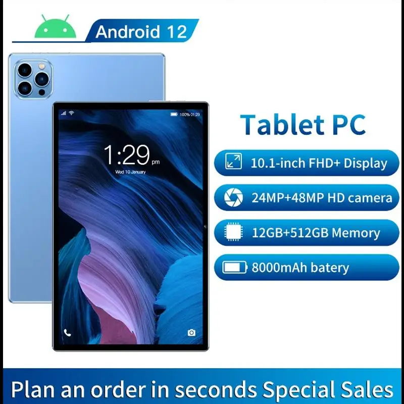 2024-Pa15-Android-12-tablet-10-1-inch-12GB-RAM-512GB-ROM-dual-SIM-card ...