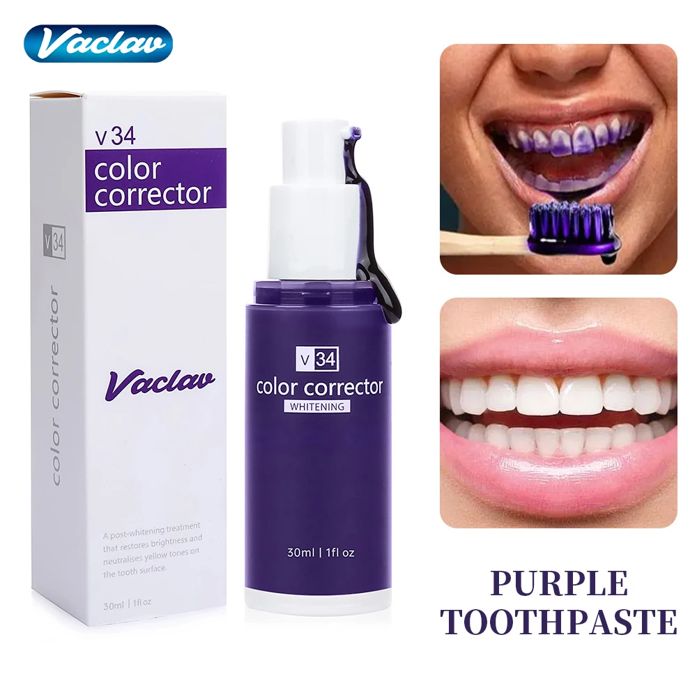Vaclav-V34-30ml-Purple-Whitening-Toothpaste-Removes-Stains-Personal-Care-Teeth-Brightens-Reduces ...