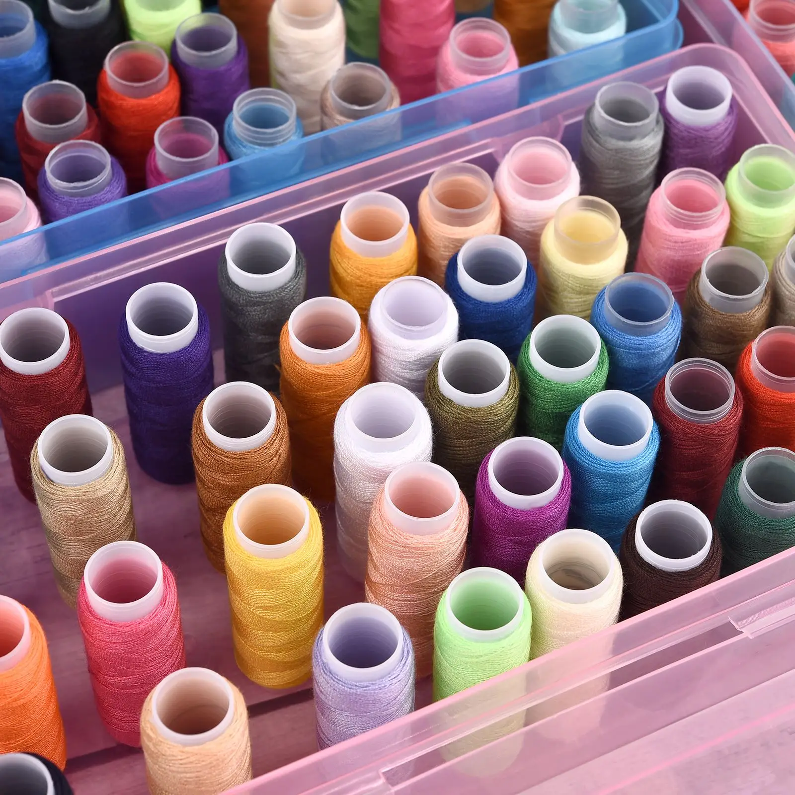 6-42 Axis Sewing Threads Storage Box Bobbin Carrying Case Container ...