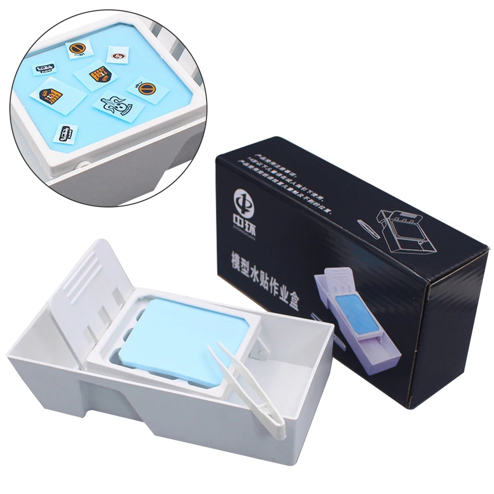 Model Building Tools Water Decal Application Box With Tweezers - 8.26x2 ...