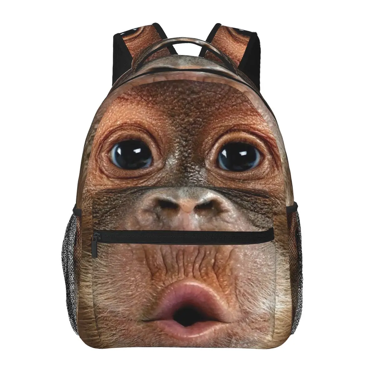Big Face Baby Orangutan Monkey Backpacks Boys Girls Bookbag Children ...