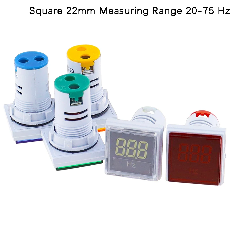 Square 22mm Measuring Range 20 75 Hz Digital Display Electricity Hertz ...