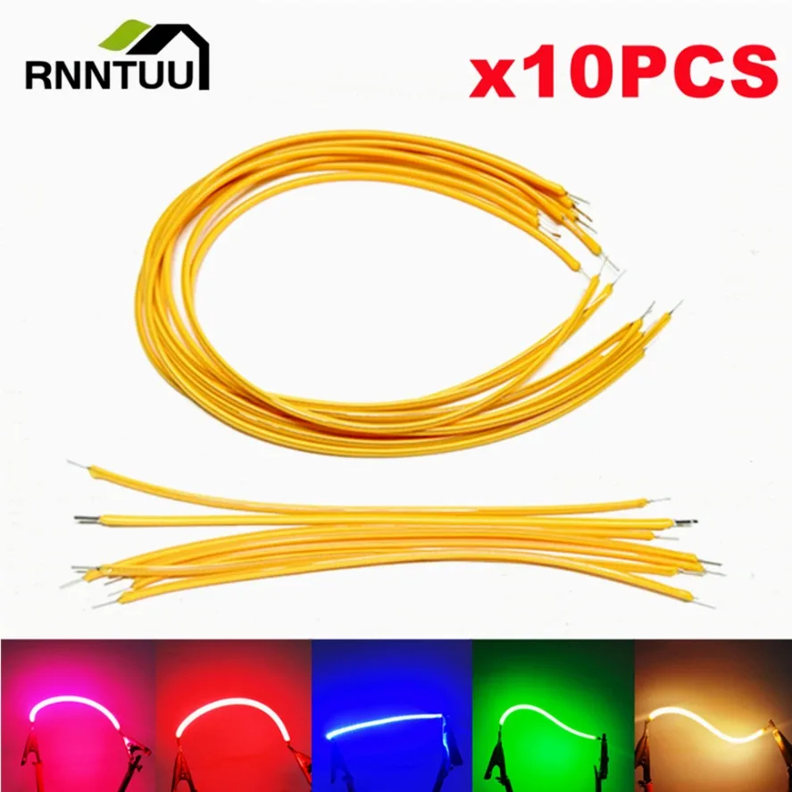 10PCS-3V-Ultra-Slim-COB-LED-Flexible-Filament-Spiral-Bulb-Filament ...