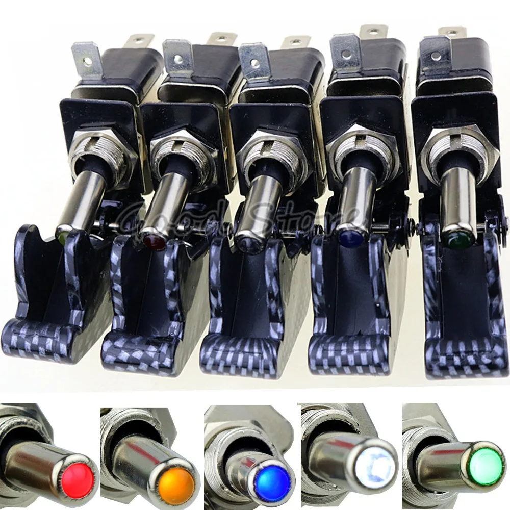 1Set-12V-20A-Illuminated-LED-Toggle-Switch-Control-ON-OFF-Aircraft ...