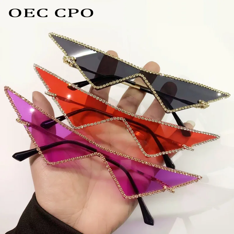 Diamonds-Luxury-Fashion-Sunglasse-New-Women-Rimless-One-Piece-Sun ...