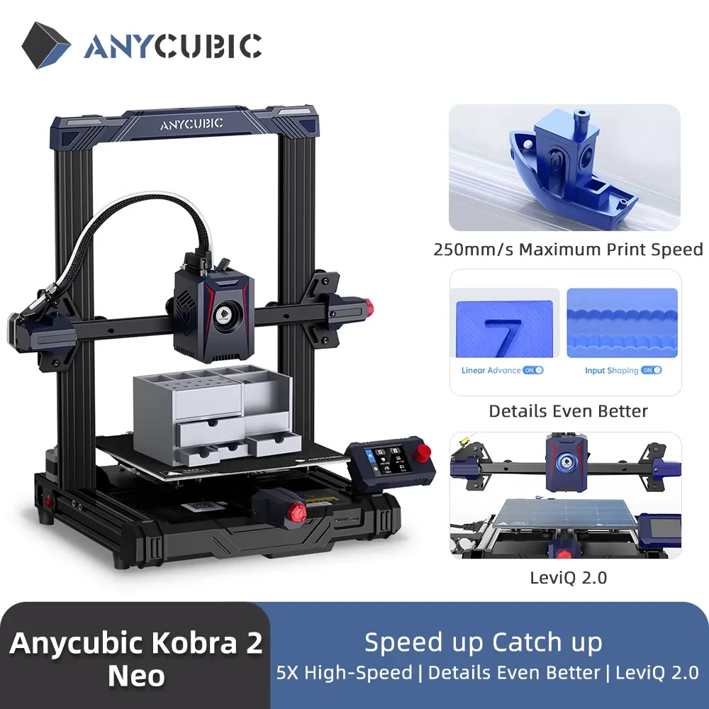 ANYCUBIC-Kobra-2-Neo-FDM-3D-Printer-250mm-s-Maximum-print-speed-New ...