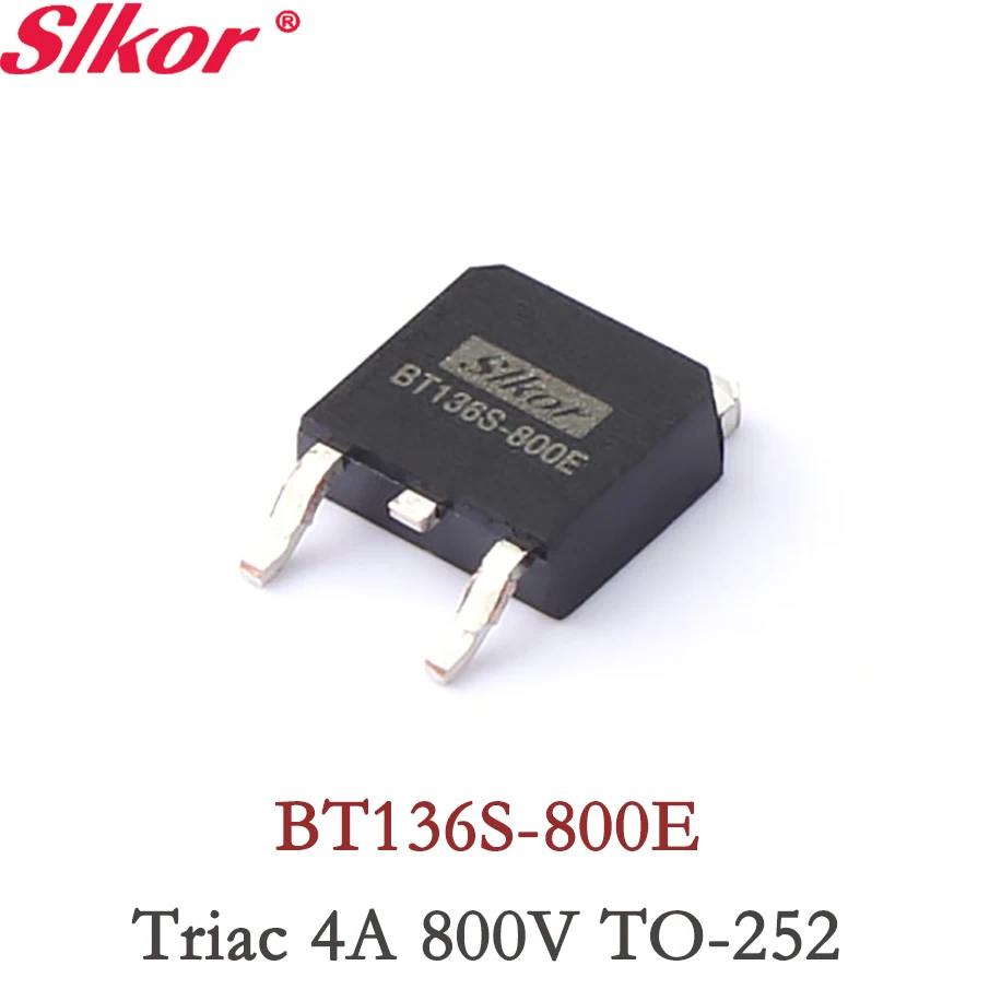 Piezas Triac 4A 800V SMD TO-252 BT136, módulo de Transistor semental, smistor 800E Leister, 5 ...