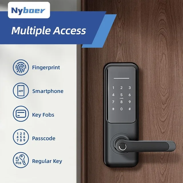 Keyless Fingerprint Smart Door Lock and Handle – Keypad Entry ...