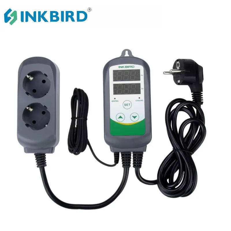 INKBIRD Automatic Temperature Controller ITC-308 With Heating Cooling Dual Relays&Power Strip ...