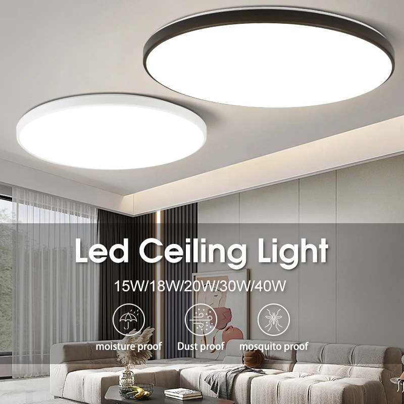 Led Ceiling Lights Ultra Thin LED Ceiling Lamps Modern Panel Light 30W ...