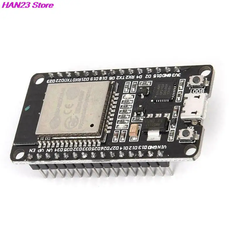 Placa de Desenvolvimento ESP32, Sem Fio, Wi-Fi, Compatível com Bluetooth, Dual Core, CP2104, 2,4 ...