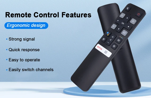 TV Remote Replacement For TCL Android TV (Models: 40S6500, 40S330, Etc ...