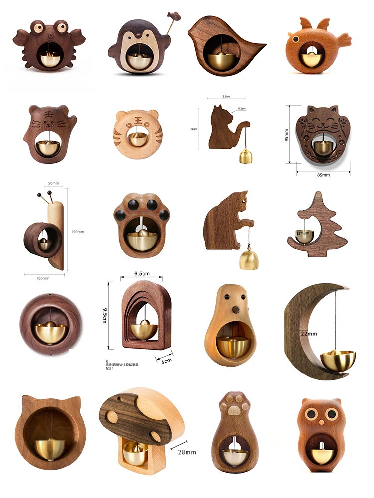 Dopamine-Doorbell-Wood-Bird-Bell-Wind-Chimes-Hanging-Wind ...