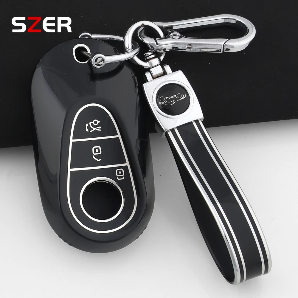 NEW TPU Car Smart Key Case Cover Shell For Mercedes Benz C E S Class ...