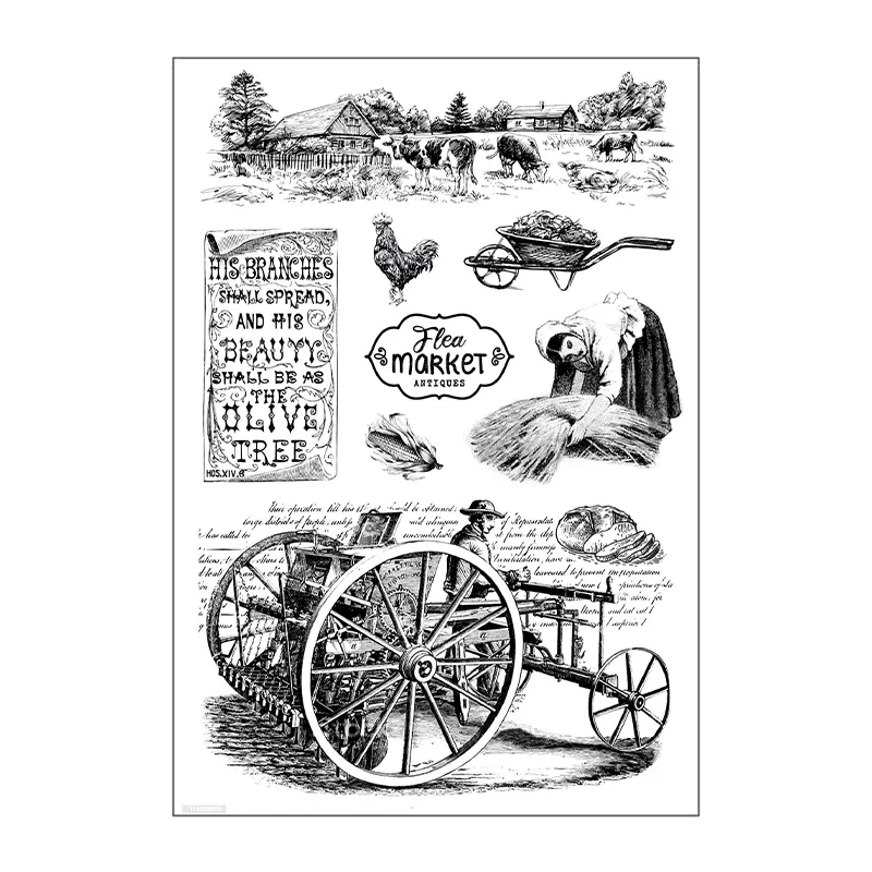 Vintage-Farm-Clear-Silicone-Stamps-for-DIY-Scrapbooking-Card-Making ...