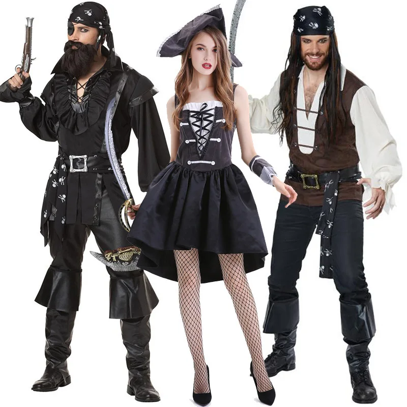 Captain-Pirate-Costumes-for-Women-Men-Carnival-Halloween-Caribbean ...