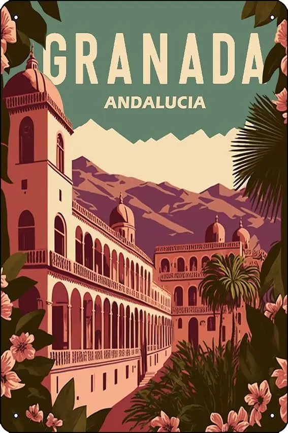 Granada-Spain-Vintage-Travel-Poster-Poster-Metal-Tin-Sign-Fun-Home-Art ...