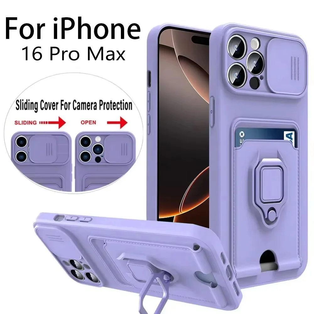Slide Camera Case For iPhone 16 15 14 13 12 11 Pro Max XS XR 7 15 16 ...