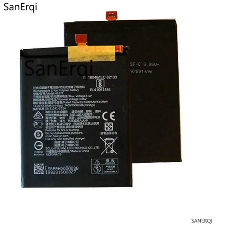 3500mAh HE377 HE376 Battery For Nokia X7 /3.1Plus TA-1131 TA-1119 / 8.1 ...