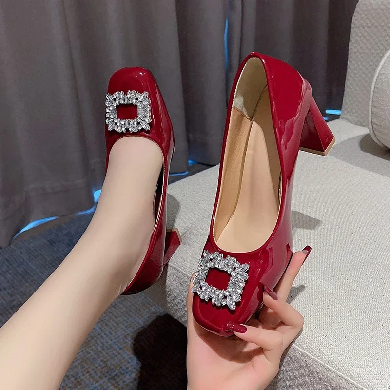 Women-Crystal-Marie-Janes-Luxury-Shoes-Spring-High-Heels-New-Fashion ...
