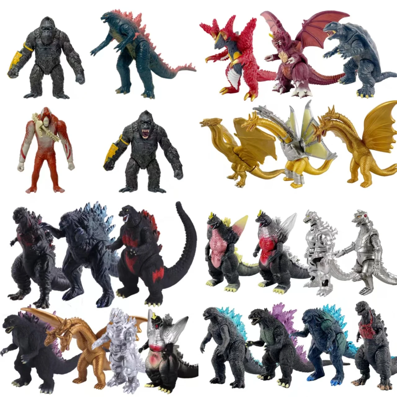 16-30cm-Movie-Gojira-3-Head-Golden-Dragon-King-BJD-Joints-Moveable-PVC ...